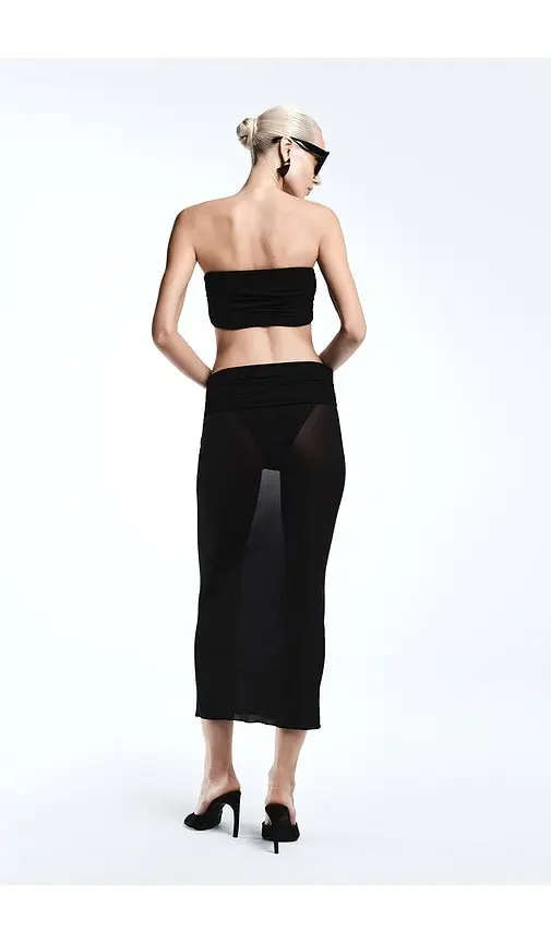Revolve Strapless Sweetheart Midi Dress With Cutouts