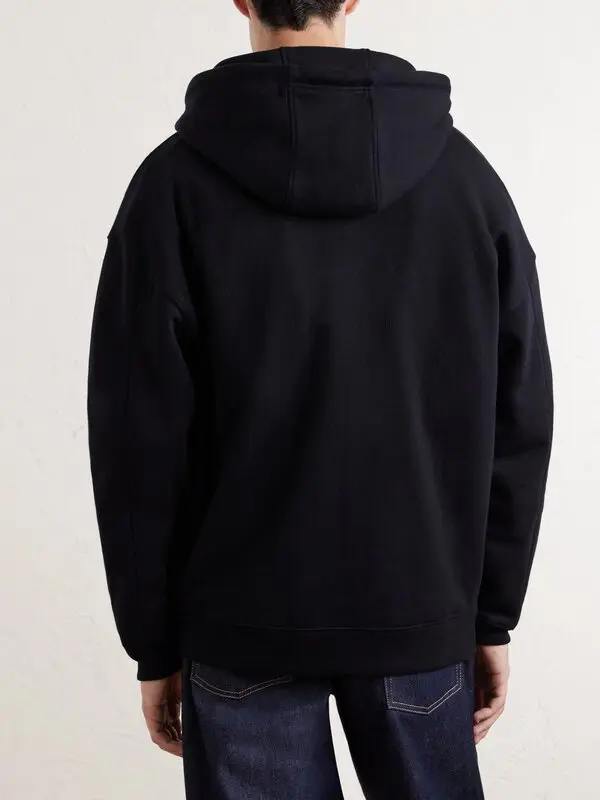 Loewe Anagram Embroidered Cotton-jersey Zip-up Hoodie