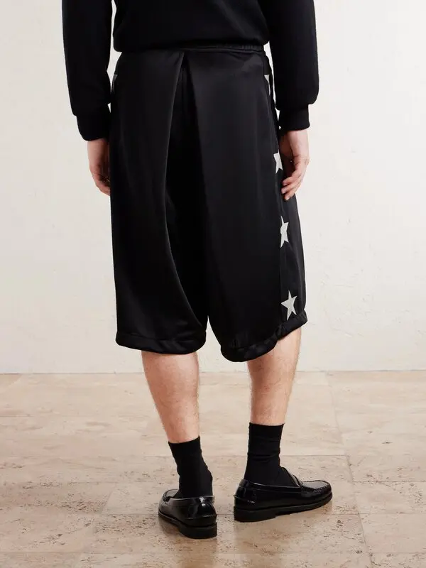 Kapital Kome-kome Straight-leg Satin-jersey Shorts