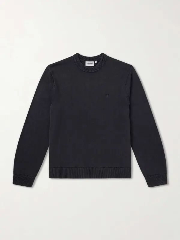 Carhartt Work In Progress Kori Logo-embroidered Cotton Sweater - Black