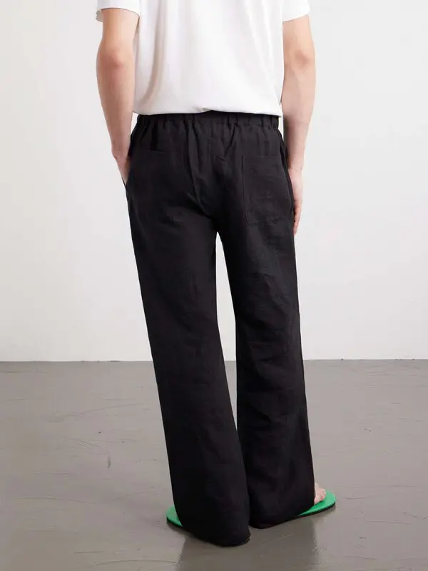 CHERRY LOS ANGELES Wide-leg Linen Trousers