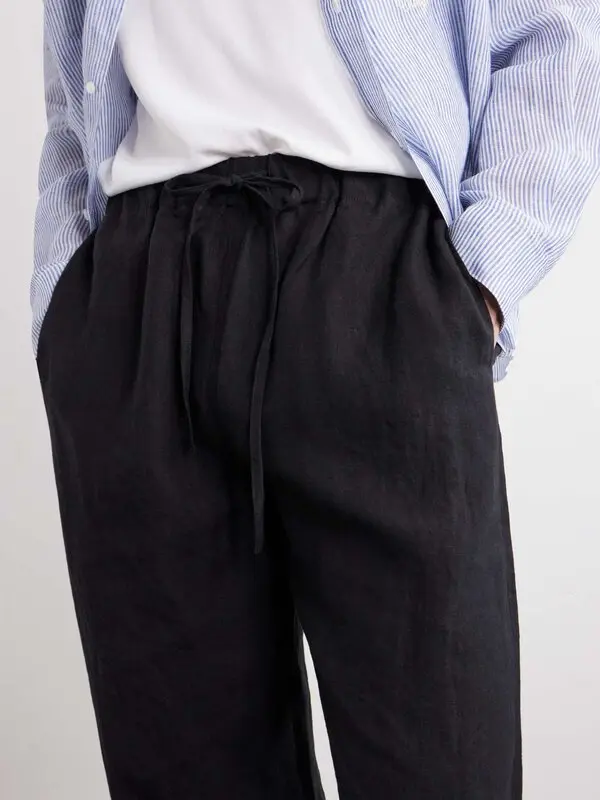 CHERRY LOS ANGELES Wide-leg Linen Trousers