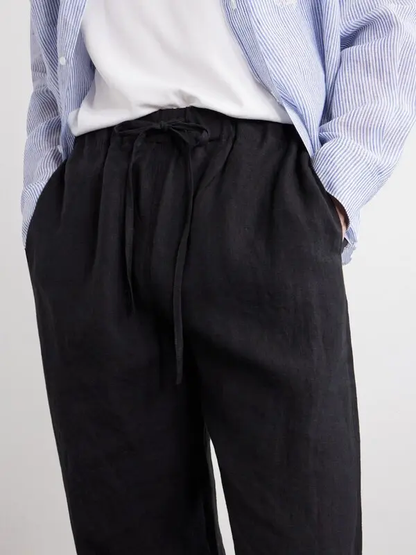 CHERRY LOS ANGELES Wide-leg Linen Trousers