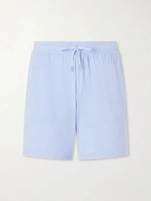 Frescobol Carioca Augusto Terry Cotton And Linen Blend Shorts