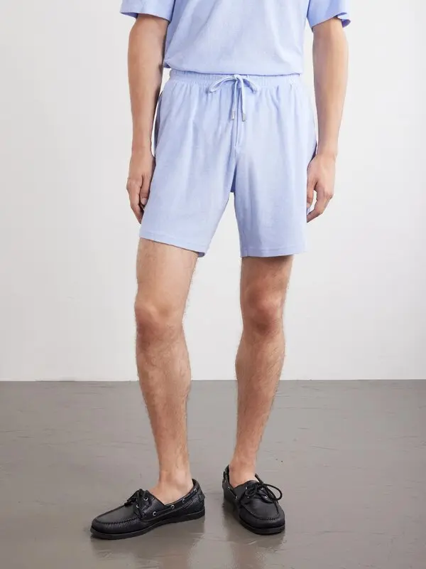 Frescobol Carioca Augusto Terry Cotton And Linen Blend Shorts