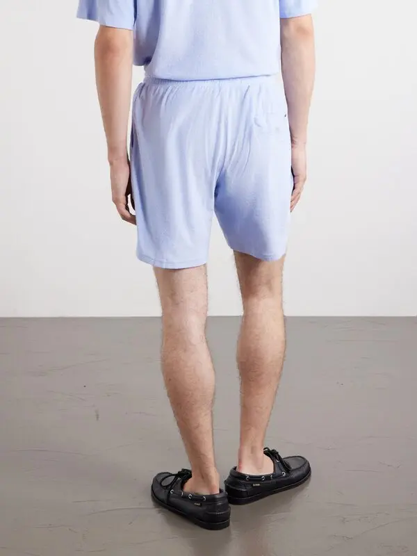 Frescobol Carioca Augusto Terry Cotton And Linen Blend Shorts