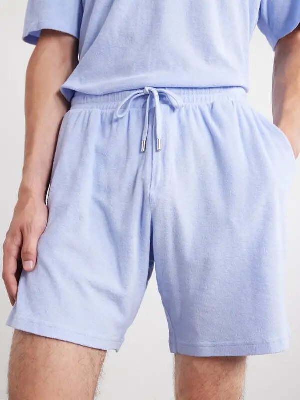 Frescobol Carioca Augusto Terry Cotton And Linen Blend Shorts