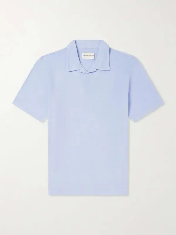 Frescobol Carioca Faustino Terry Cotton Blend Polo Shirts