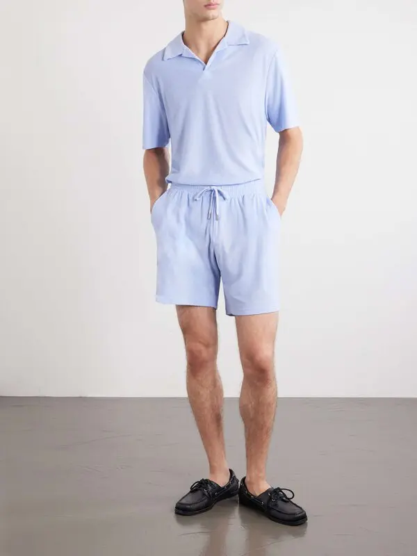Frescobol Carioca Faustino Terry Cotton Blend Polo Shirts