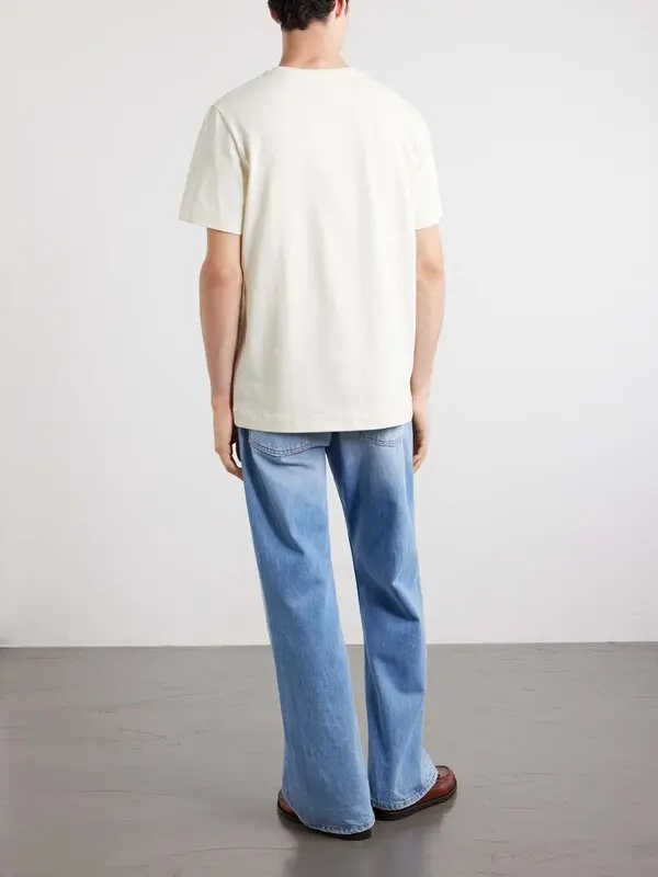 A.p.c. Oliver Logo-embroidered Cotton-jersey T-shirt