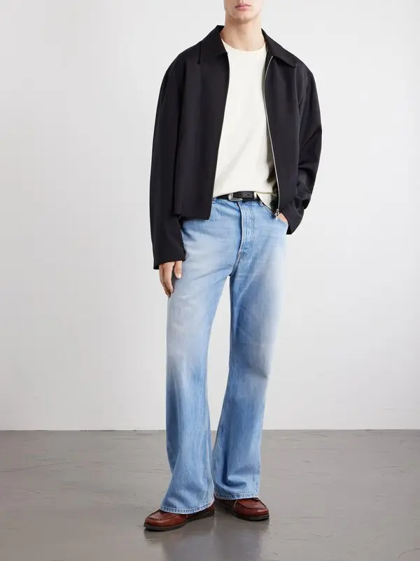 A.p.c. Logo-embroidered Cotton-jersey T-shirt - Neutrals