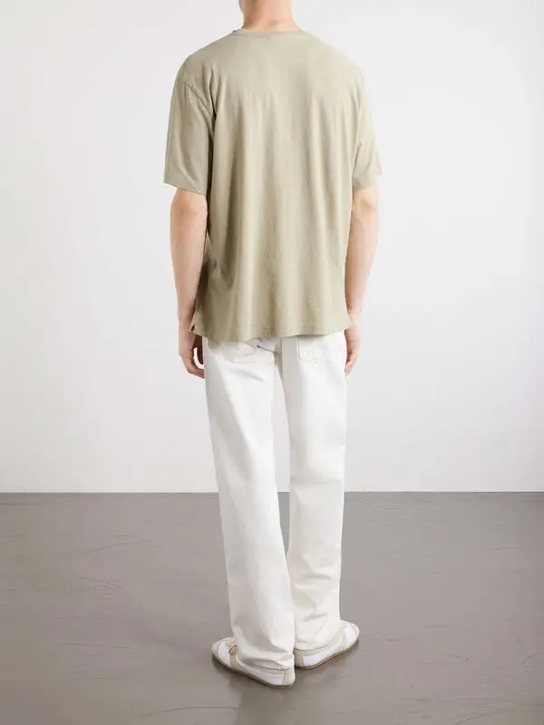Frescobol Carioca Dinis Linen-blend T-shirt