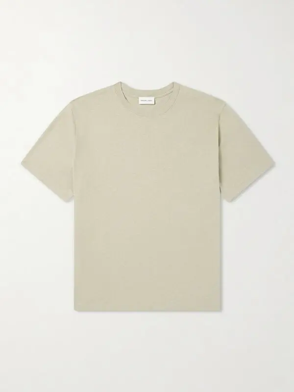 Frescobol Carioca Dinis Linen-blend T-shirt - Green