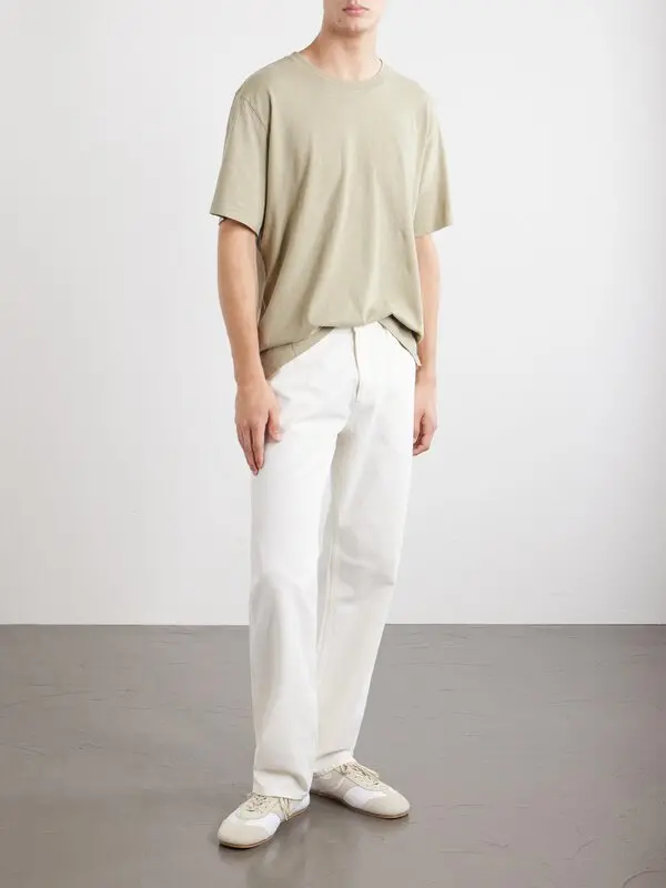 Frescobol Carioca Dinis Linen-blend T-shirt - Green