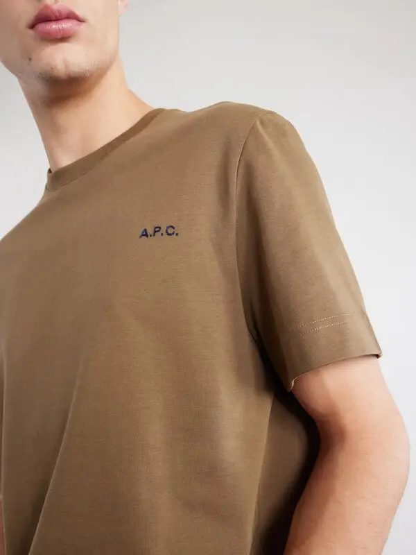 A.p.c. Oliver Logo-embroidered Cotton-jersey T-shirt