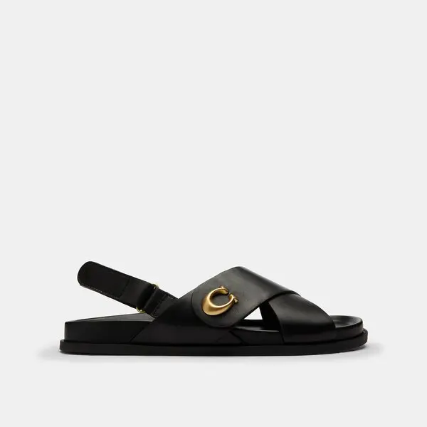 COACH Sculpted C Criss Cross Sandal