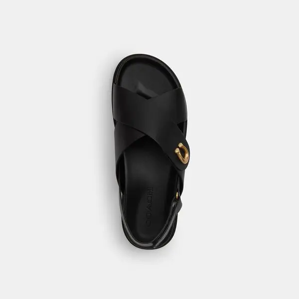 COACH Sculpted C Criss Cross Sandal