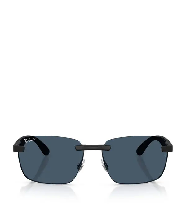 Ray-ban Rectangular Rimless Sunglasses - Black