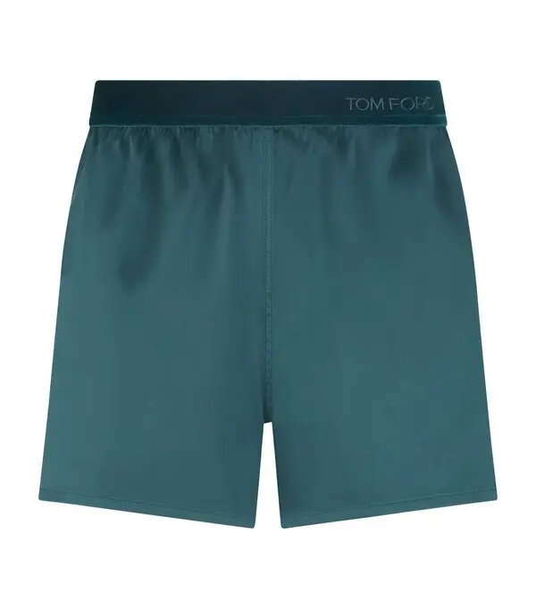 TOM FORD Silk Pyjama Shorts - Green