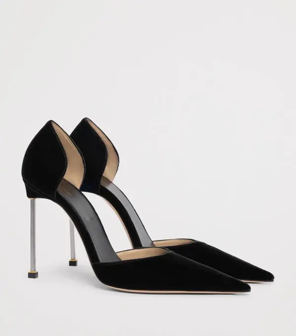 TOM FORD Velvet D'orsay Pumps 105 - Black