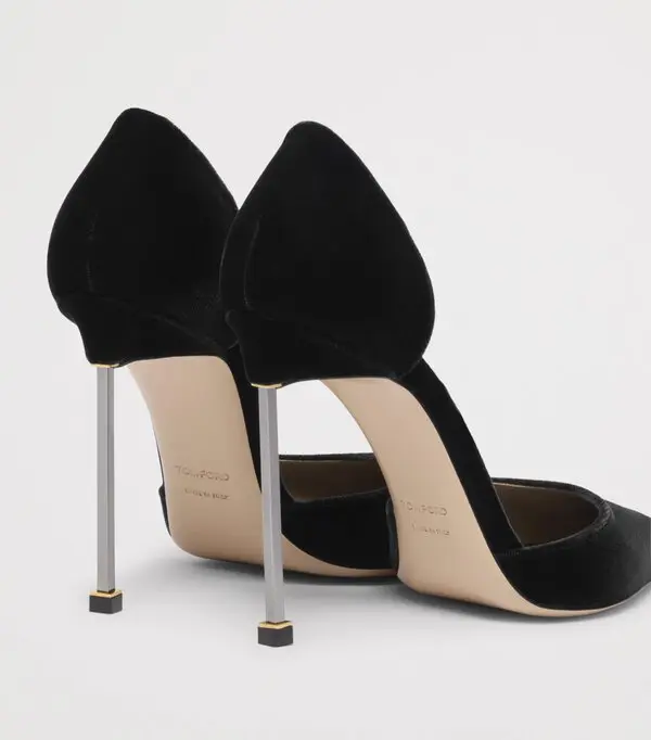 TOM FORD Velvet D'orsay Pumps 105 - Black