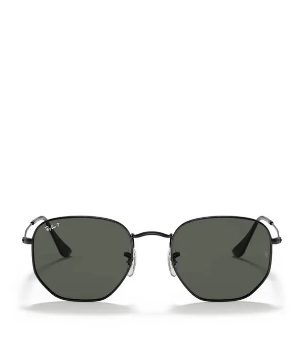 Ray-ban Metal Hexagonal Frame Sunglasses - Black