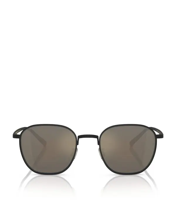 Oliver Spencer Titanium Square Sunglasses - Black