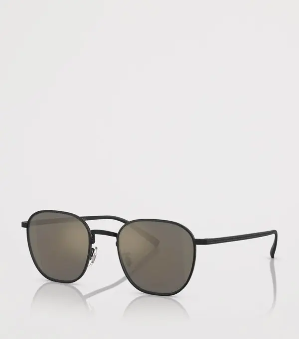 Oliver Spencer Titanium Rynn Square Sunglasses