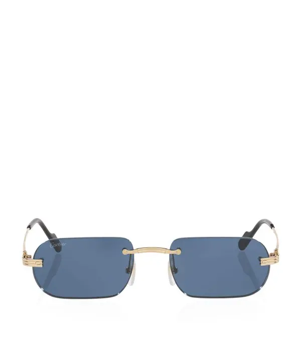 Cartier Première De Rectangle Sunglasses - Gold