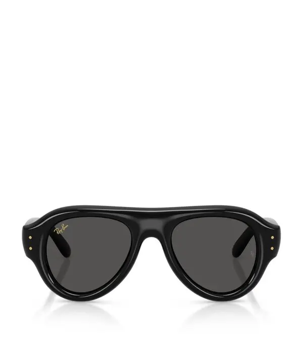Ray-ban Aviator Puffer Sunglasses - Black