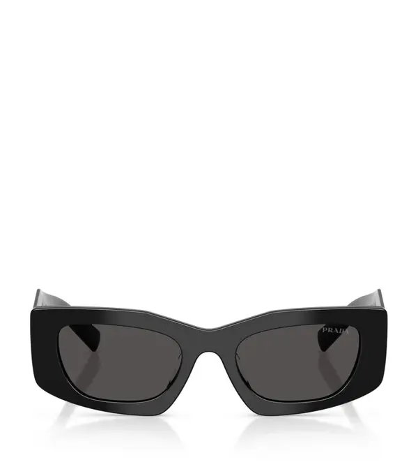 Prada Irregular Rectangle Sunglasses - Black