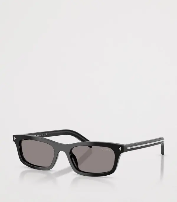 Prada Acetate Rectangle Sunglasses - Black
