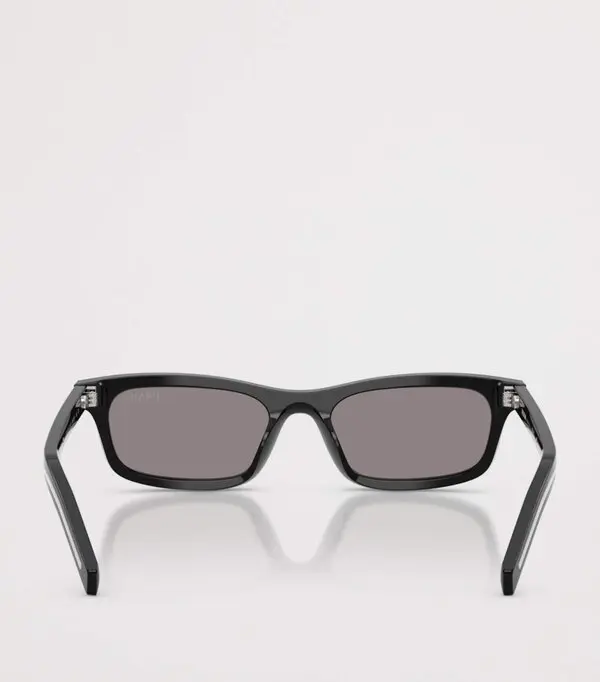 Prada Acetate Rectangle Sunglasses - Black