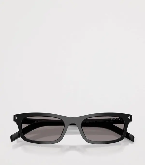Prada Acetate Rectangle Sunglasses - Black