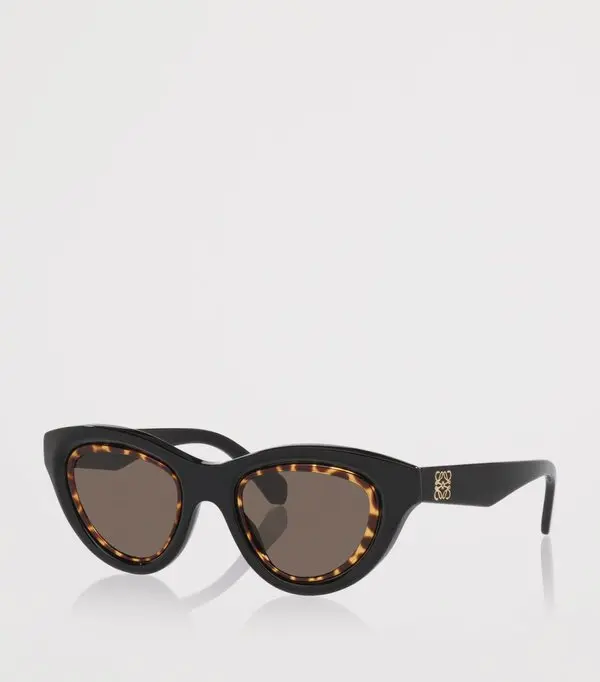 Loewe Mini Anagram Cat Eye Sunglasses - Black