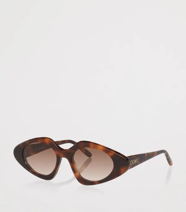 Loewe Tortoiseshell Triangle Slim Sunglasses