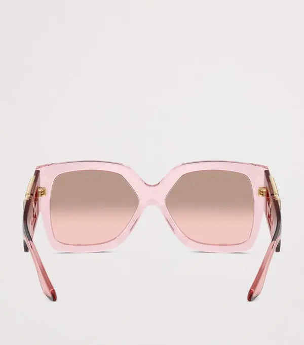 Versace Crystal-embellished Rectangle Sunglasses