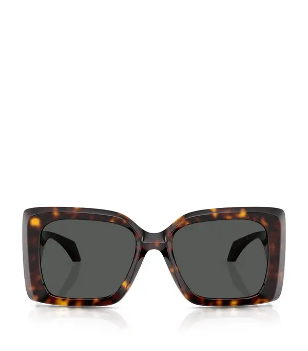Versace Tortoiseshell Square Irregular Sunglasses - Brown
