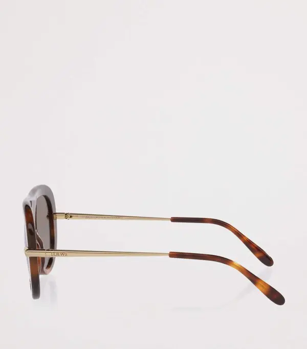 Loewe Tortoiseshell Slim Pilot Sunglasses