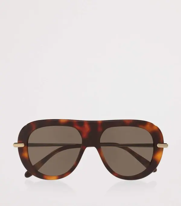 Loewe Tortoiseshell Slim Pilot Sunglasses