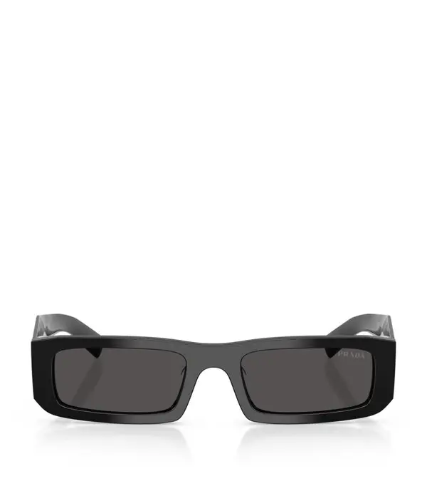Prada Acetate Rectangle Sunglasses - Black