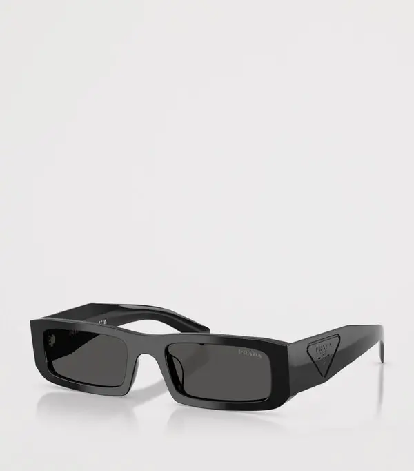 Prada Acetate Rectangle Sunglasses - Black