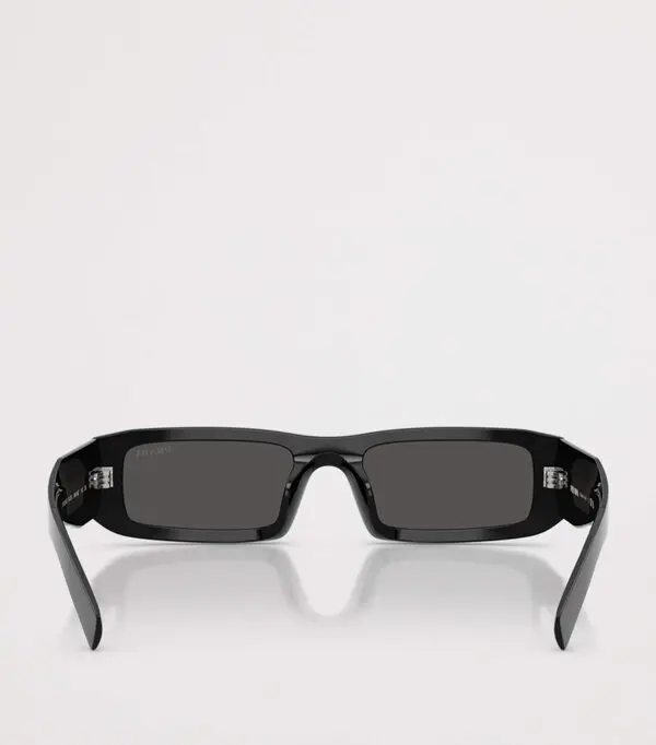 Prada Acetate Rectangle Sunglasses - Black