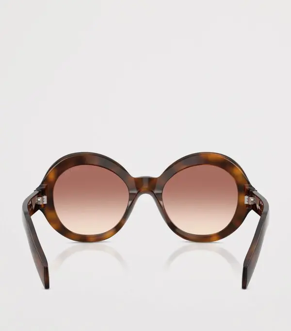 Prada Tortoiseshell Round Frame Sunglasses