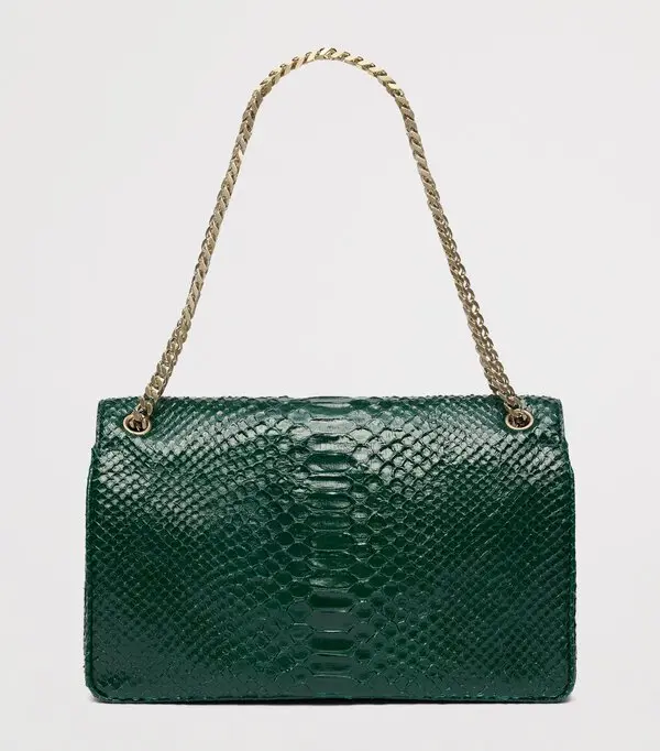 TOM FORD Laminated Leather Shoulder Bag - Green