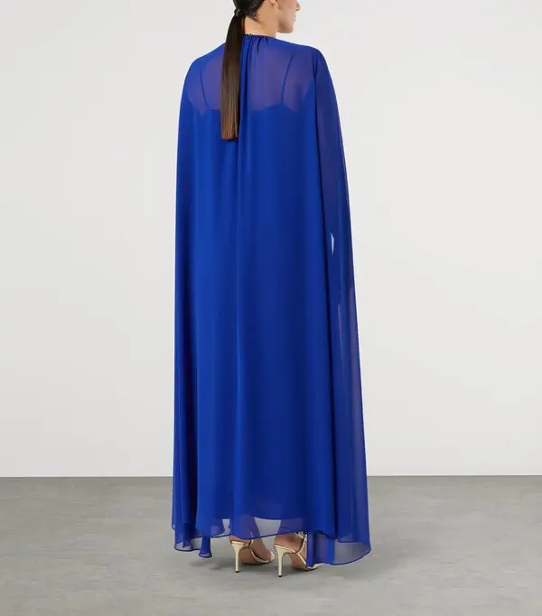 Marina Rinaldi Chiffon Cape Maxi Dress