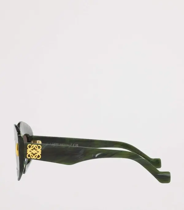 Loewe Chunky Anagram Sunglasses - Green