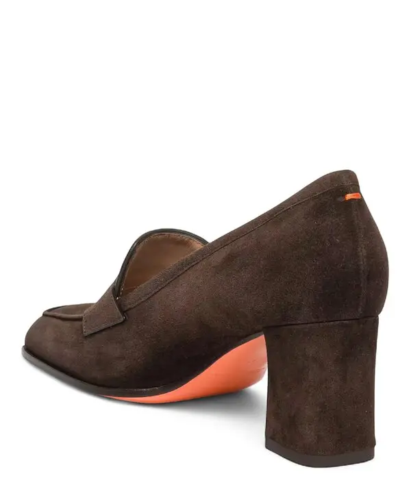 Santoni Suede High-heel Pump