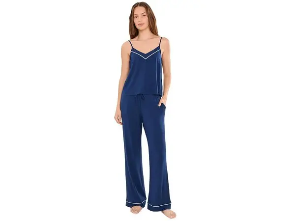 Eberjey Gisele V-neck Cami Pants Pajama Set - Blue