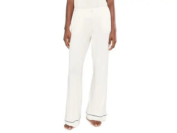 Eberjey Gisele V-neck Cami Pants Pajama Sets Ivory/navy - White